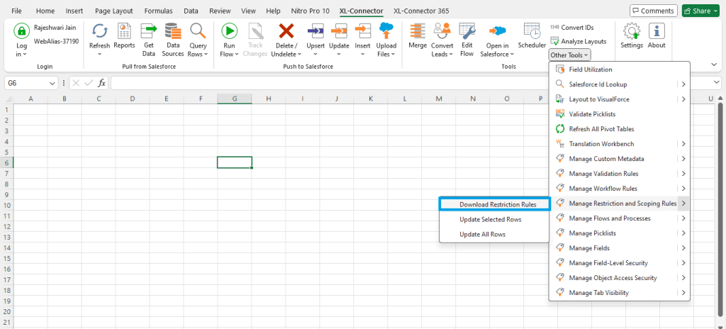 Manage Salesforce Scoping Rules with XL-Connector - Xappex